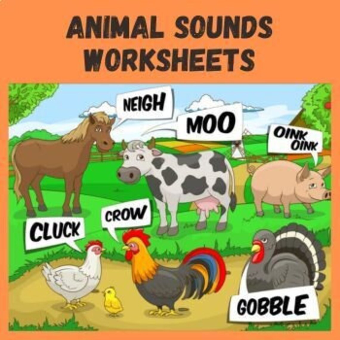 Identify Animal Sounds Printable Worksheets for Kids Animal Voice Match ...