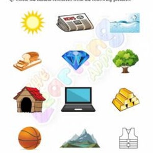 Natural Resources Printable Worksheets Grade 2nd & 3rd Geography ...