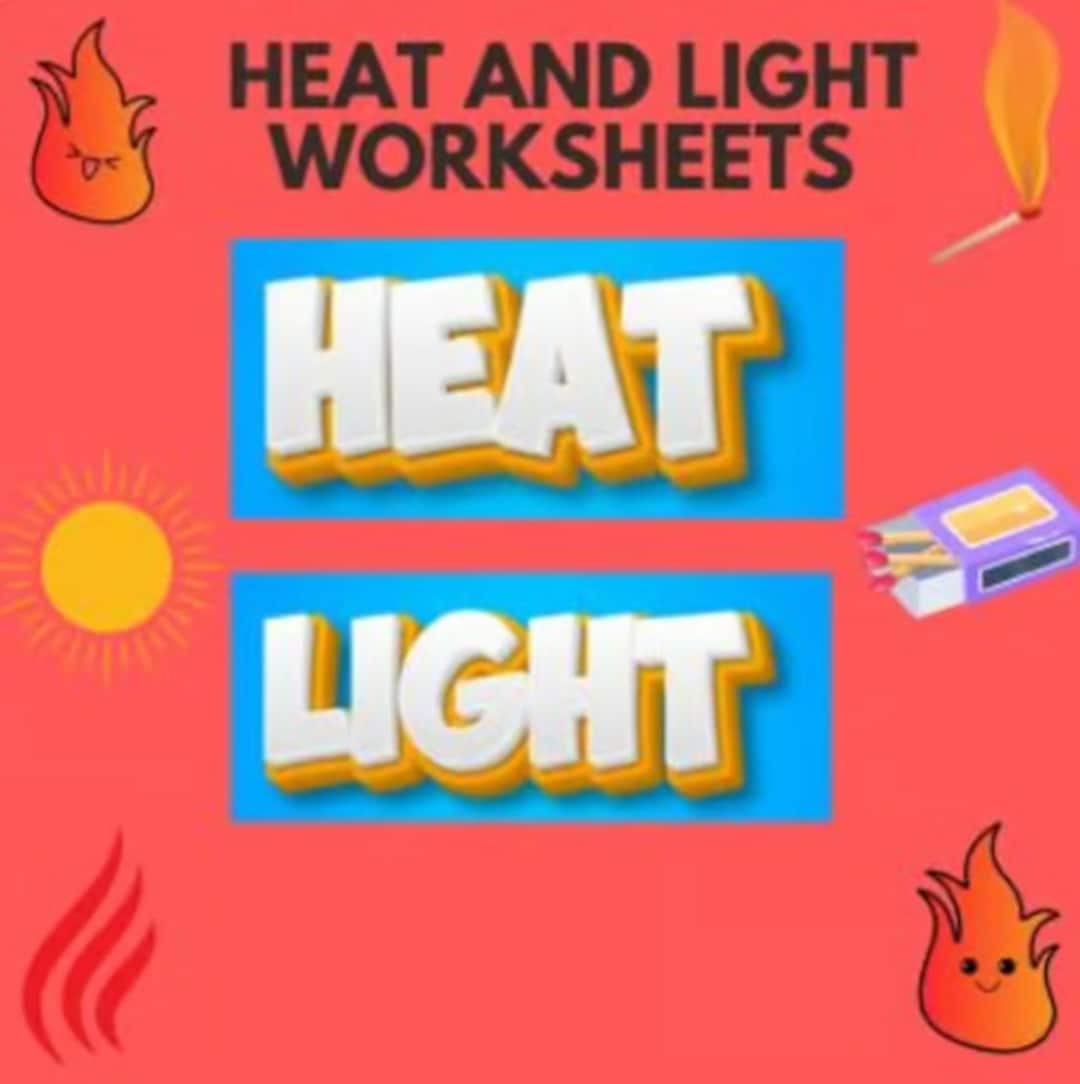 Heat and Light Science Printable Worksheets for Primary Kids/children ...