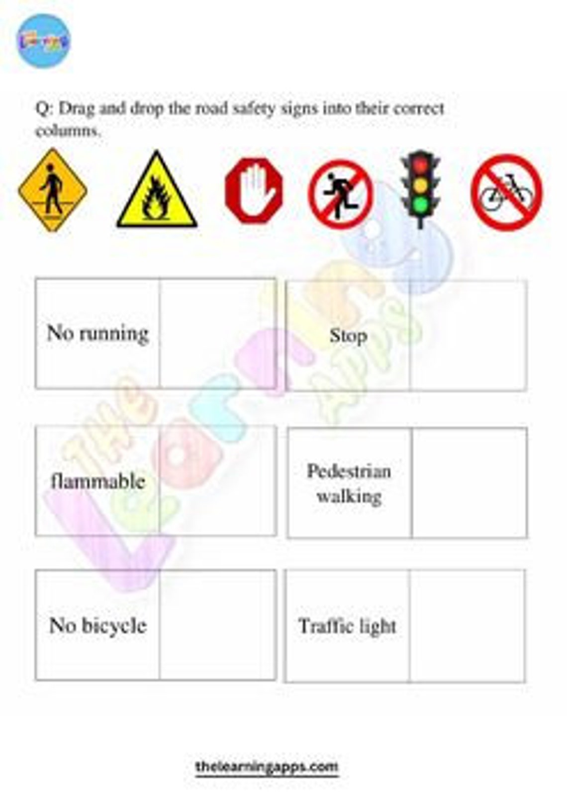 Fun Road Safety Worksheets | Learn With Pictures & Signs - Kids ...