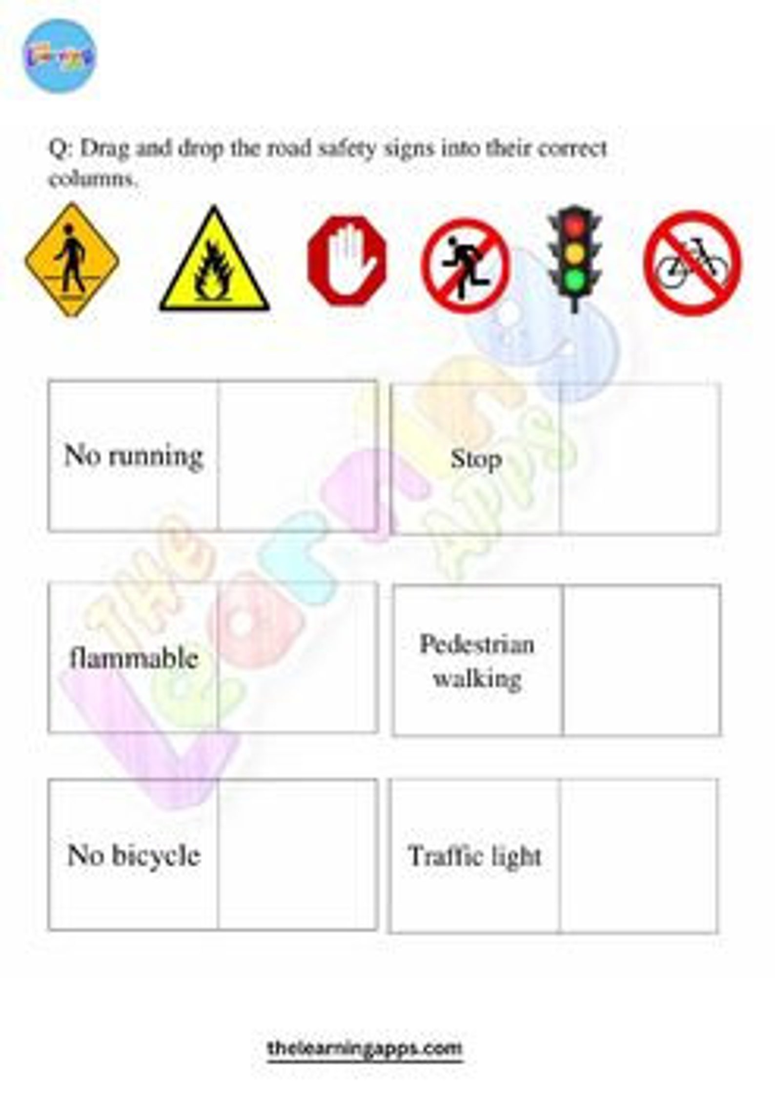 Fun Road Safety Worksheets | Learn With Pictures & Signs - Kids ...