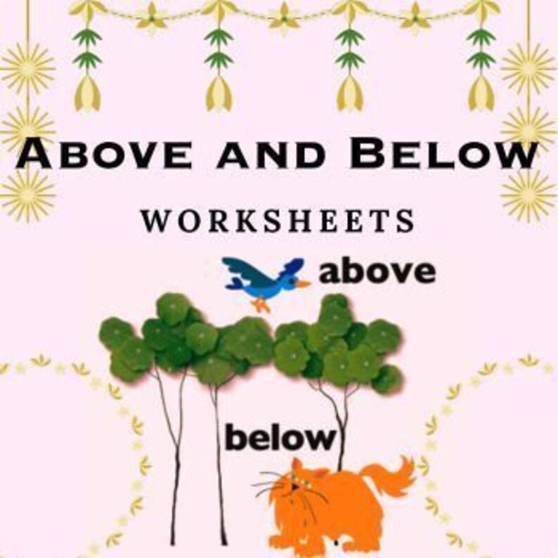 How to Use Above and Below Printable Worksheets for Grade 1 or Above ...