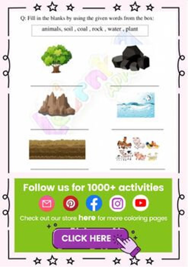 Natural Resources Printable Worksheets Grade 2nd & 3rd Geography ...