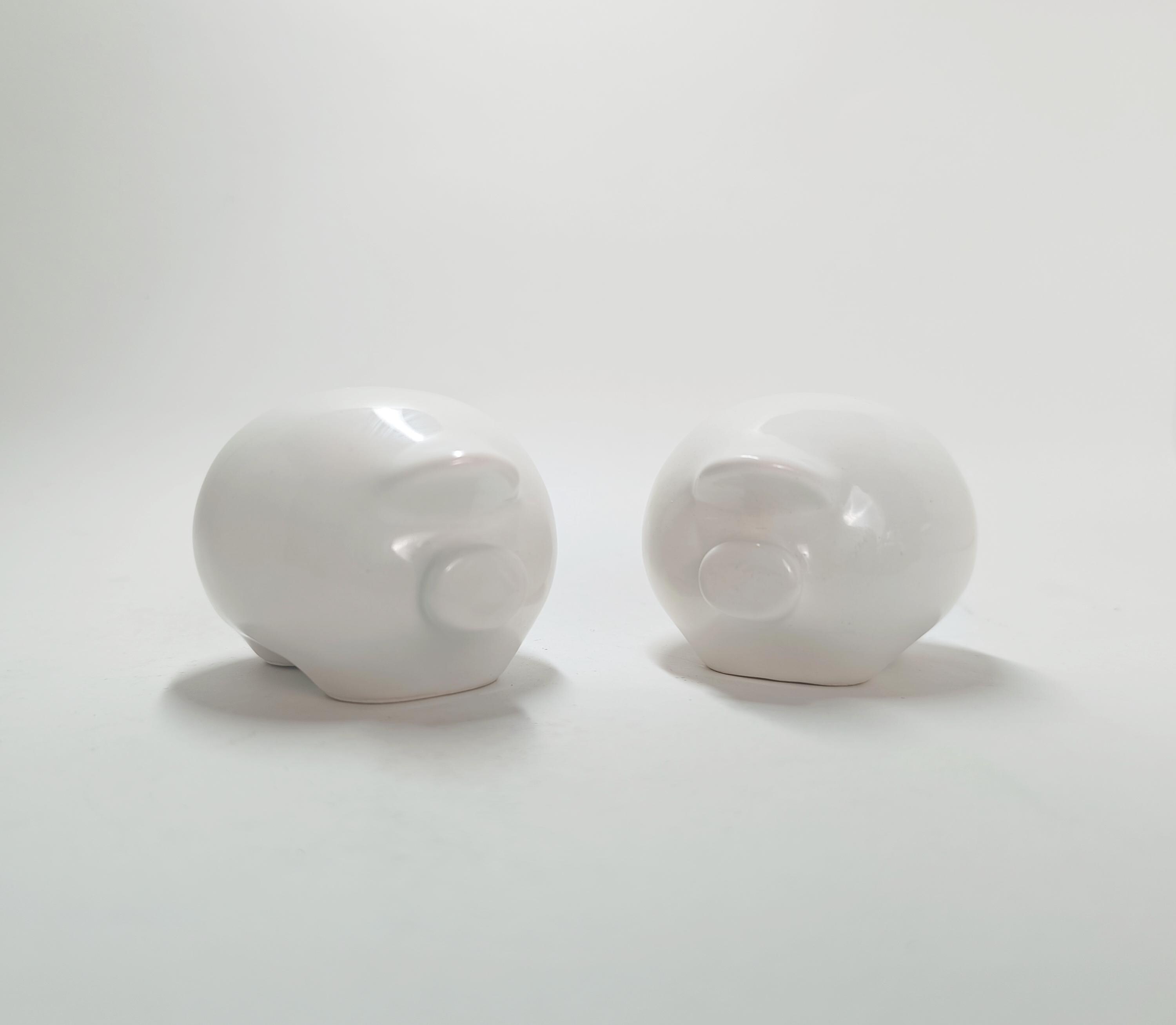 Vintage Goebel Porcelain Pig Figurines, Abstract Mid-century Modern ...