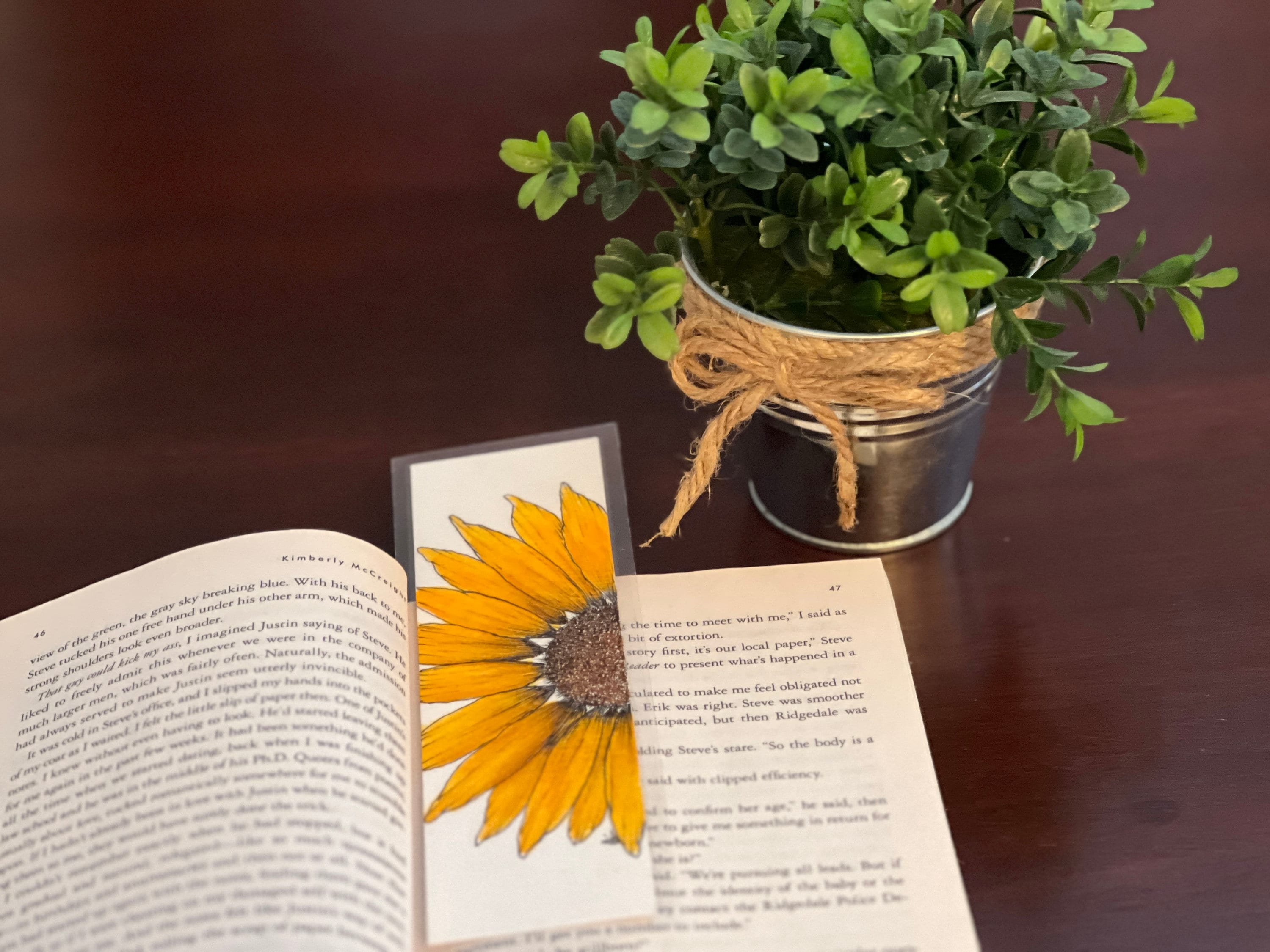 Hand-made Bookmarks/fine Line Drawing Daisy Designs/ Watercolor Floral ...