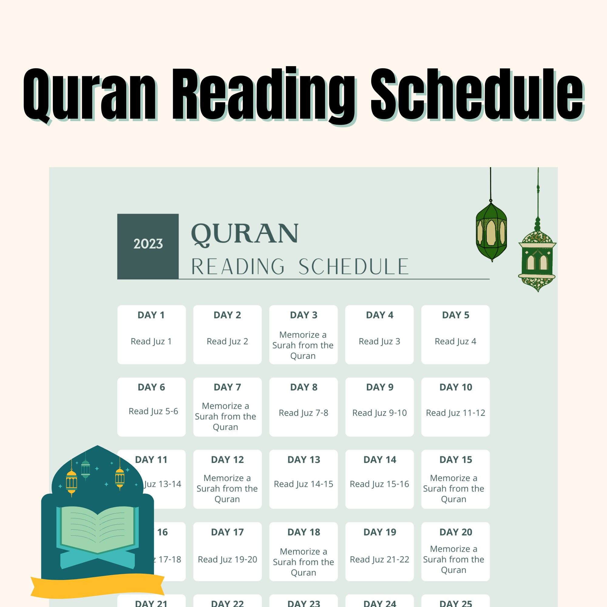 Ramadan Planner | Printable Ramadan Planner, Prayer Tracker, Goal ...