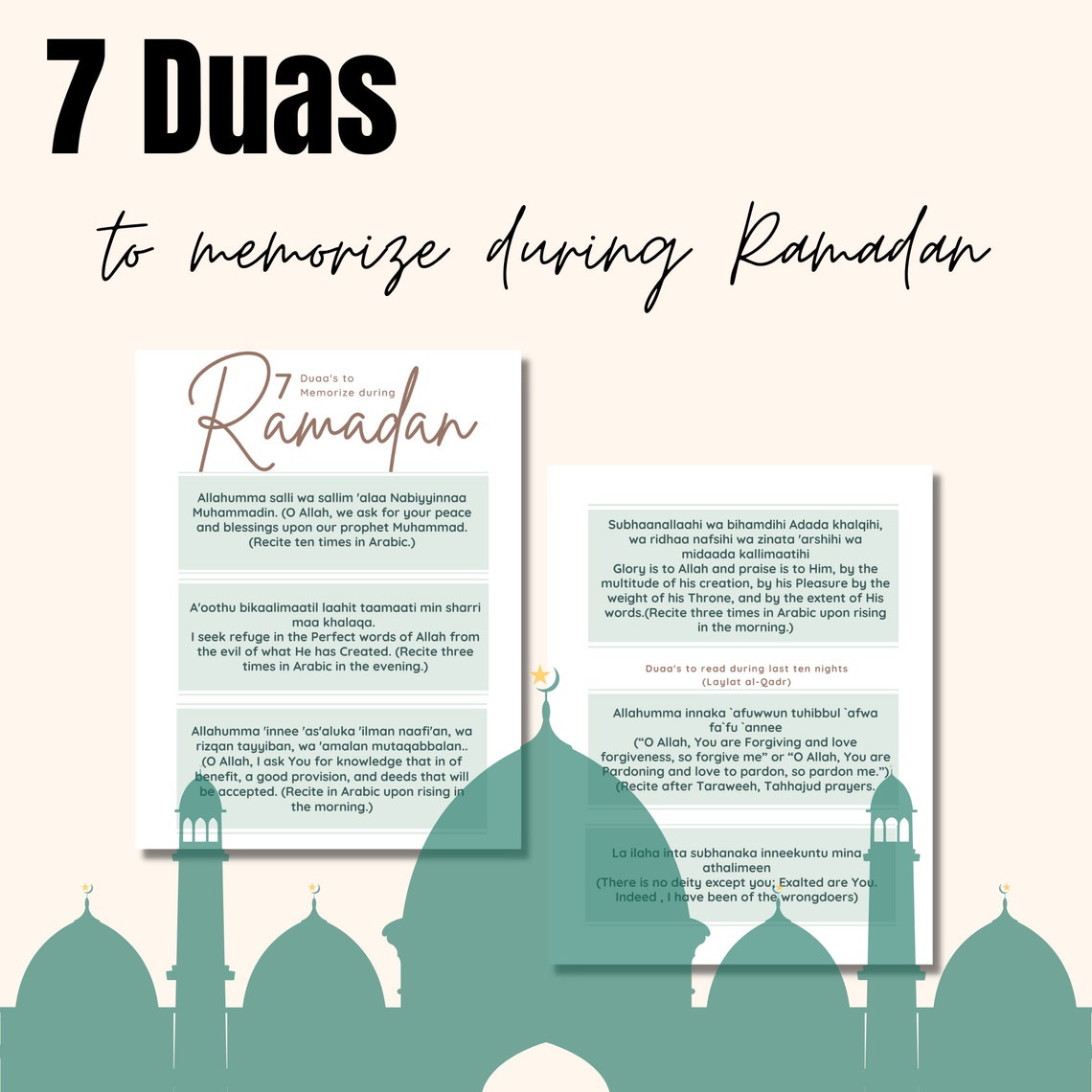 Ramadan Planner | Printable Ramadan Planner, Prayer Tracker, Goal ...