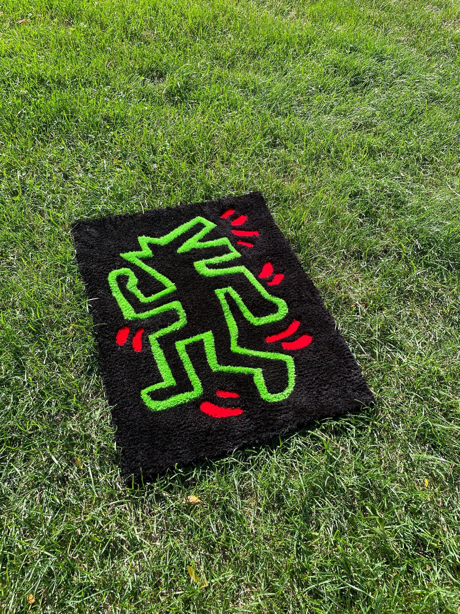 Keith Haring Dog Tufted Art - Etsy