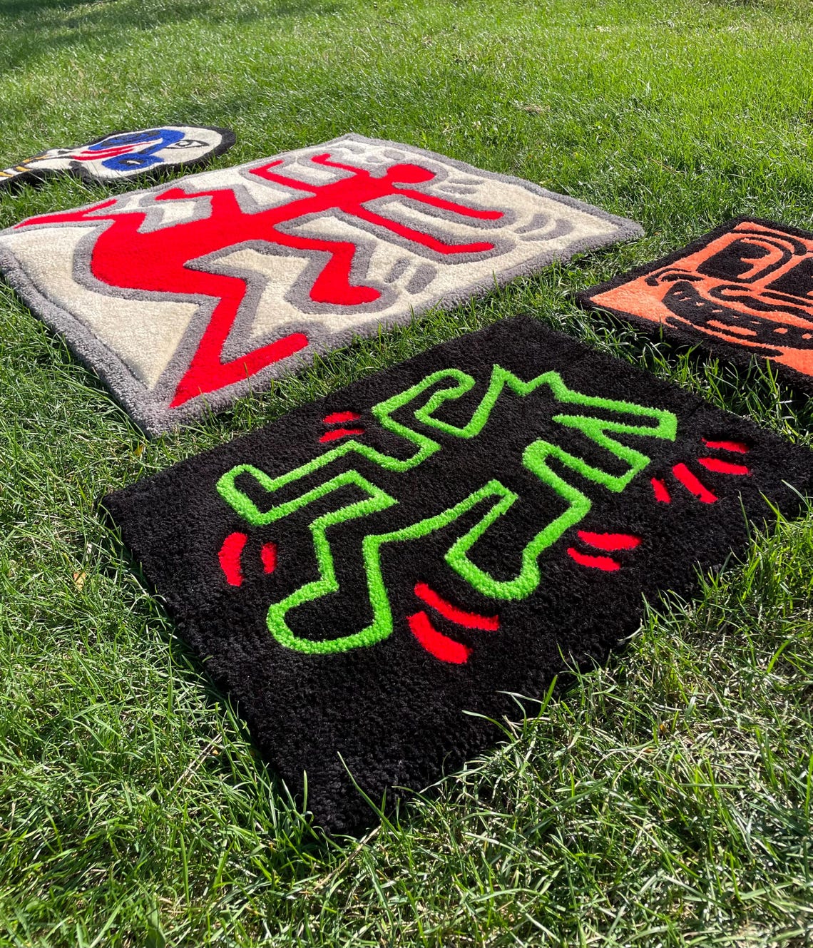 Keith Haring Dog Tufted Art - Etsy