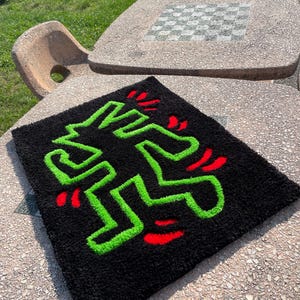 Keith Haring Dog Tufted Art - Etsy
