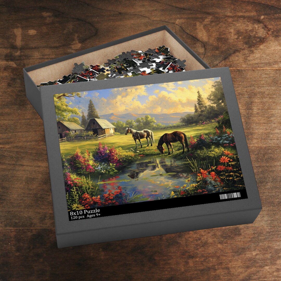 Grazing Horses Puzzle /120, 252, 500-piece/horse Lover Gift/gift for ...