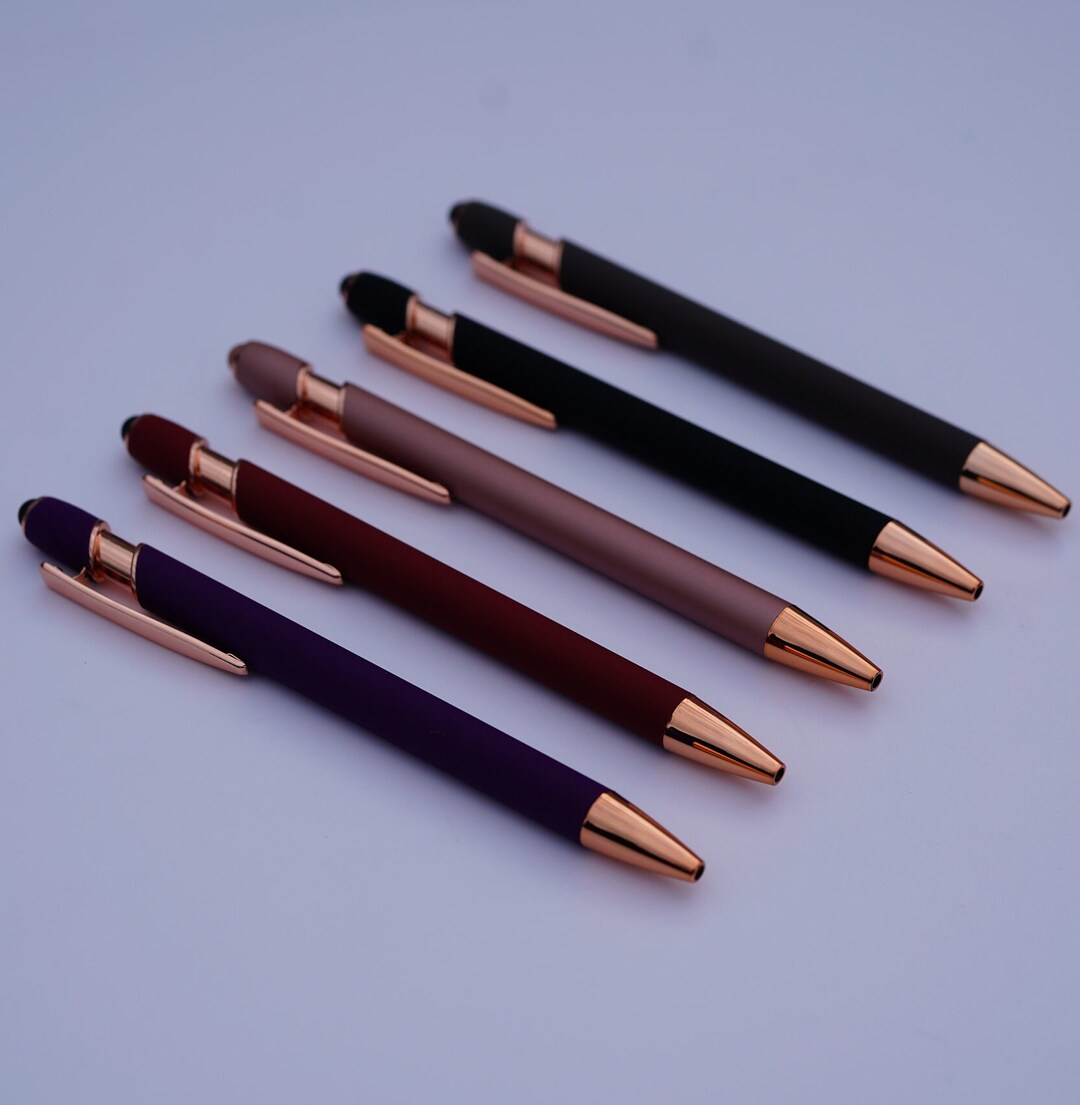 Personalized Luxurious Soft Touch Rose Gold Pen, Fancy Custom Pen With ...