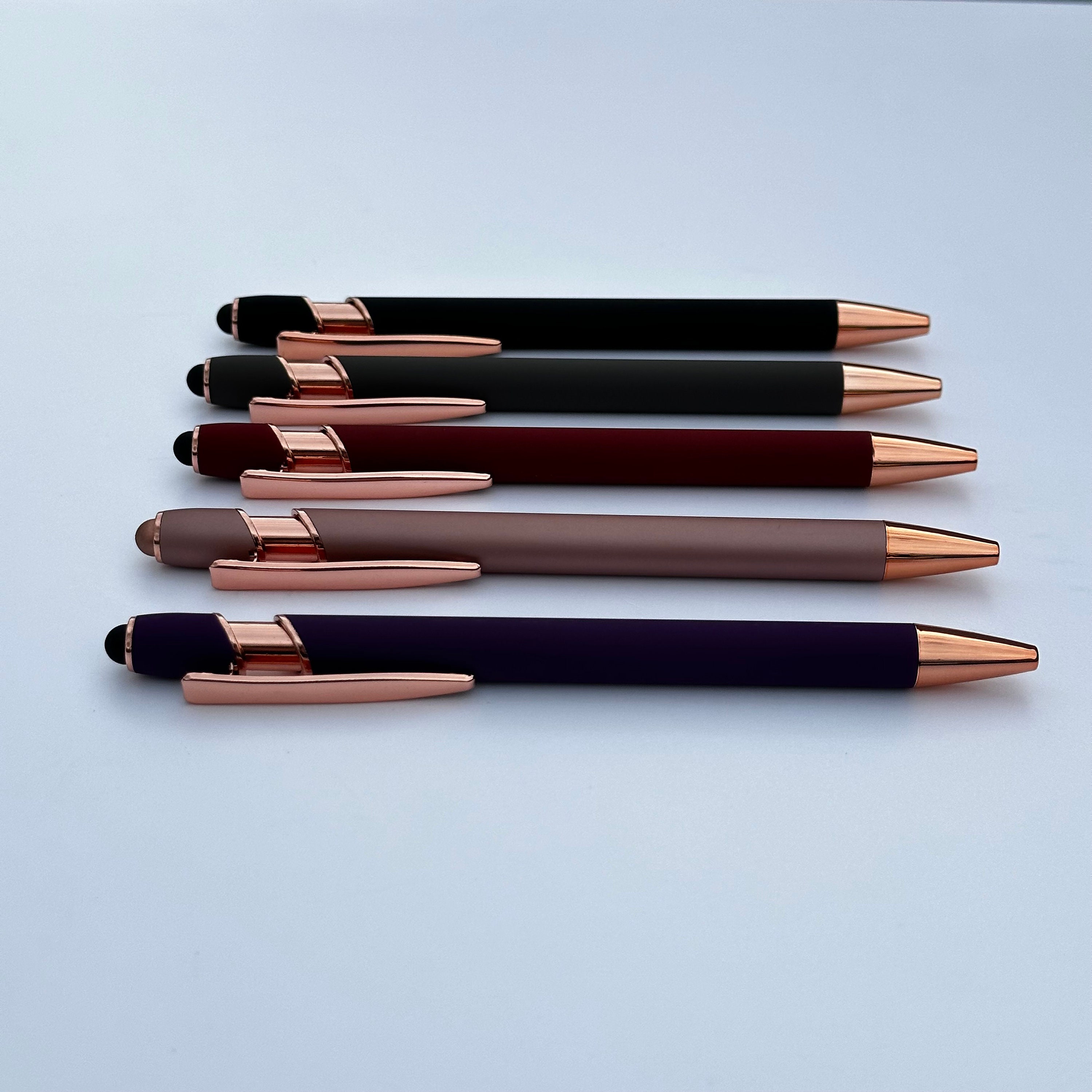 Personalized Luxurious Soft Touch Rose Gold Pen, Fancy Custom Pen With ...