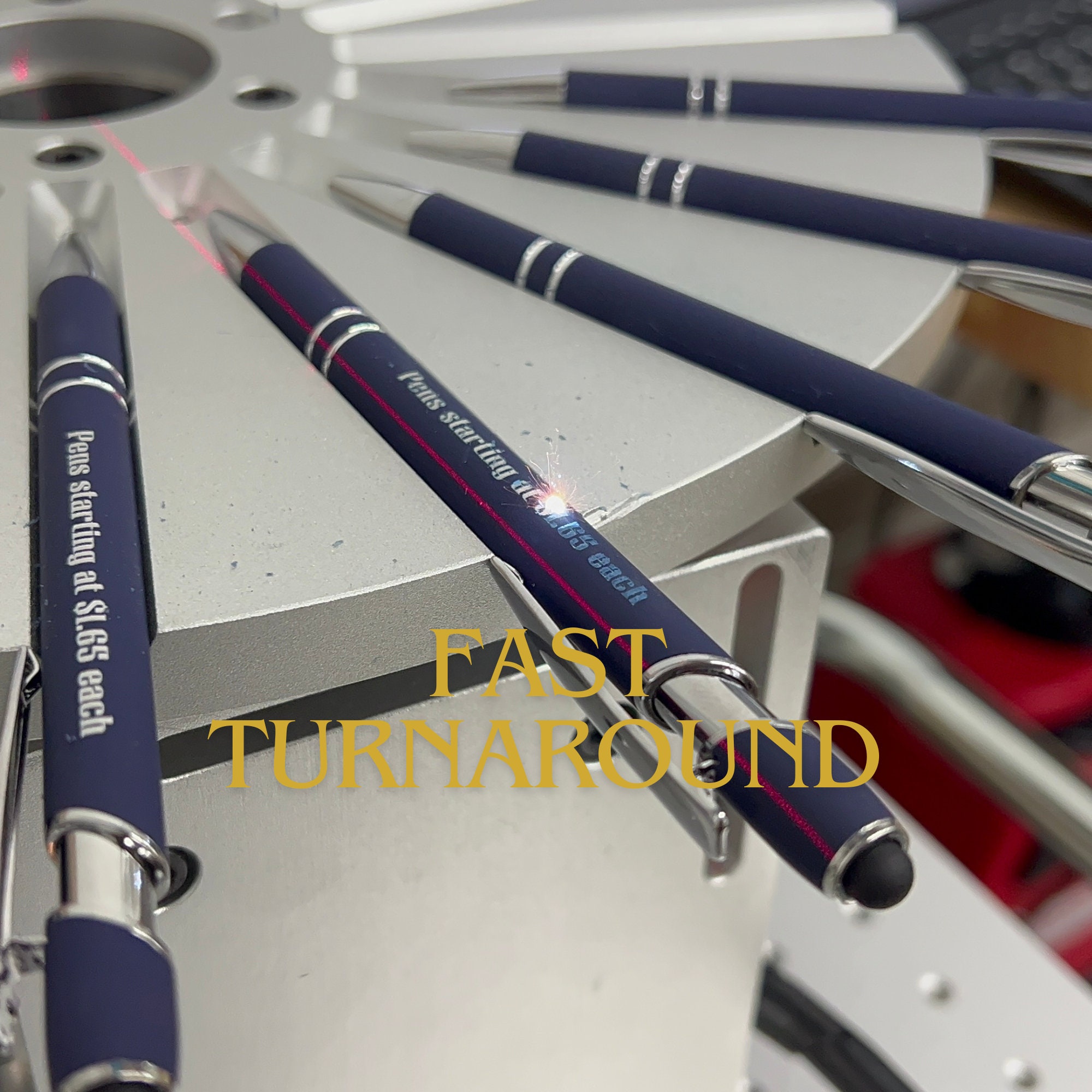 Personalized Luxurious Soft Touch Rose Gold Pen, Fancy Custom Pen With ...