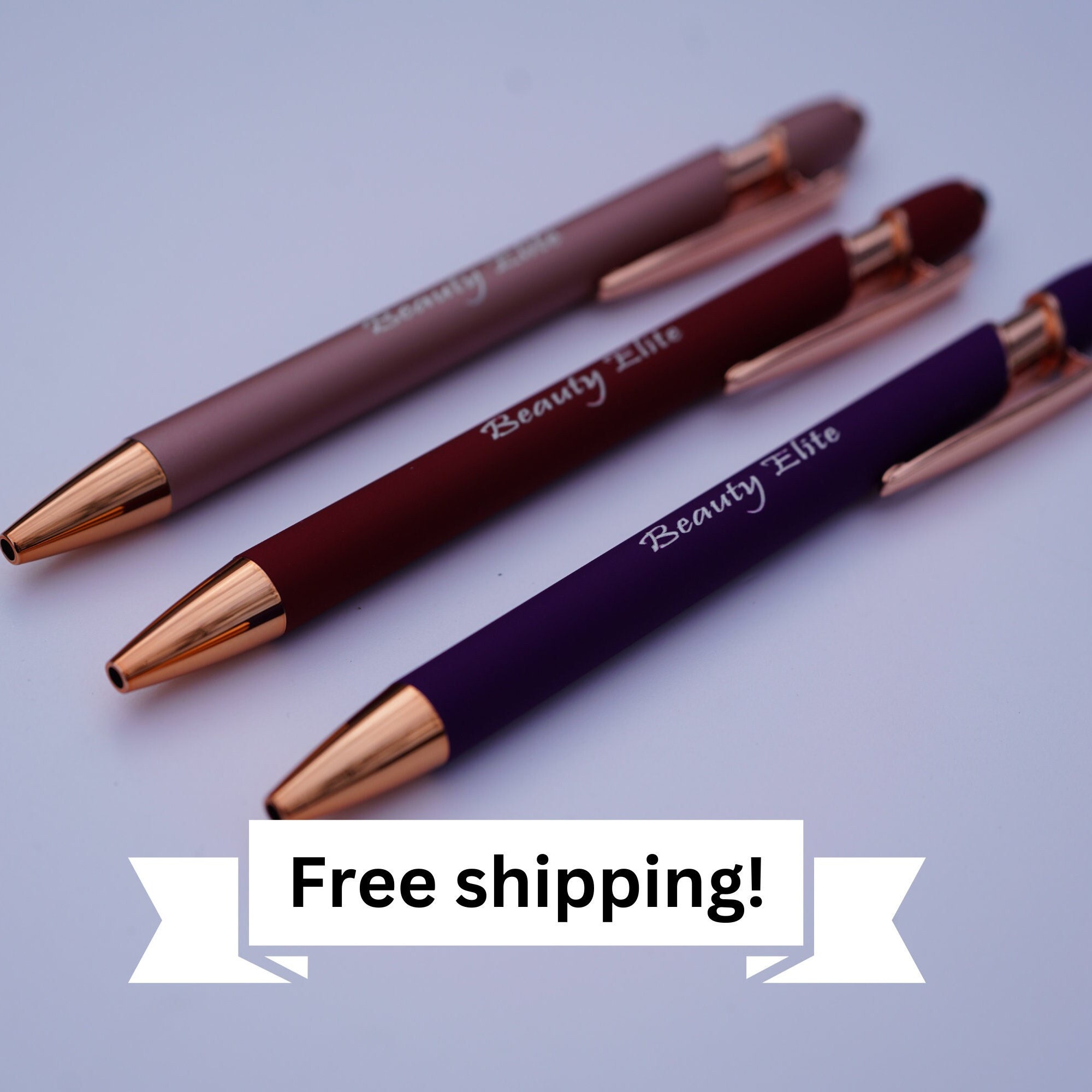 Personalized Luxurious Soft Touch Rose Gold Pen, Fancy Custom Pen With Stylus End, Gift Pens - Etsy