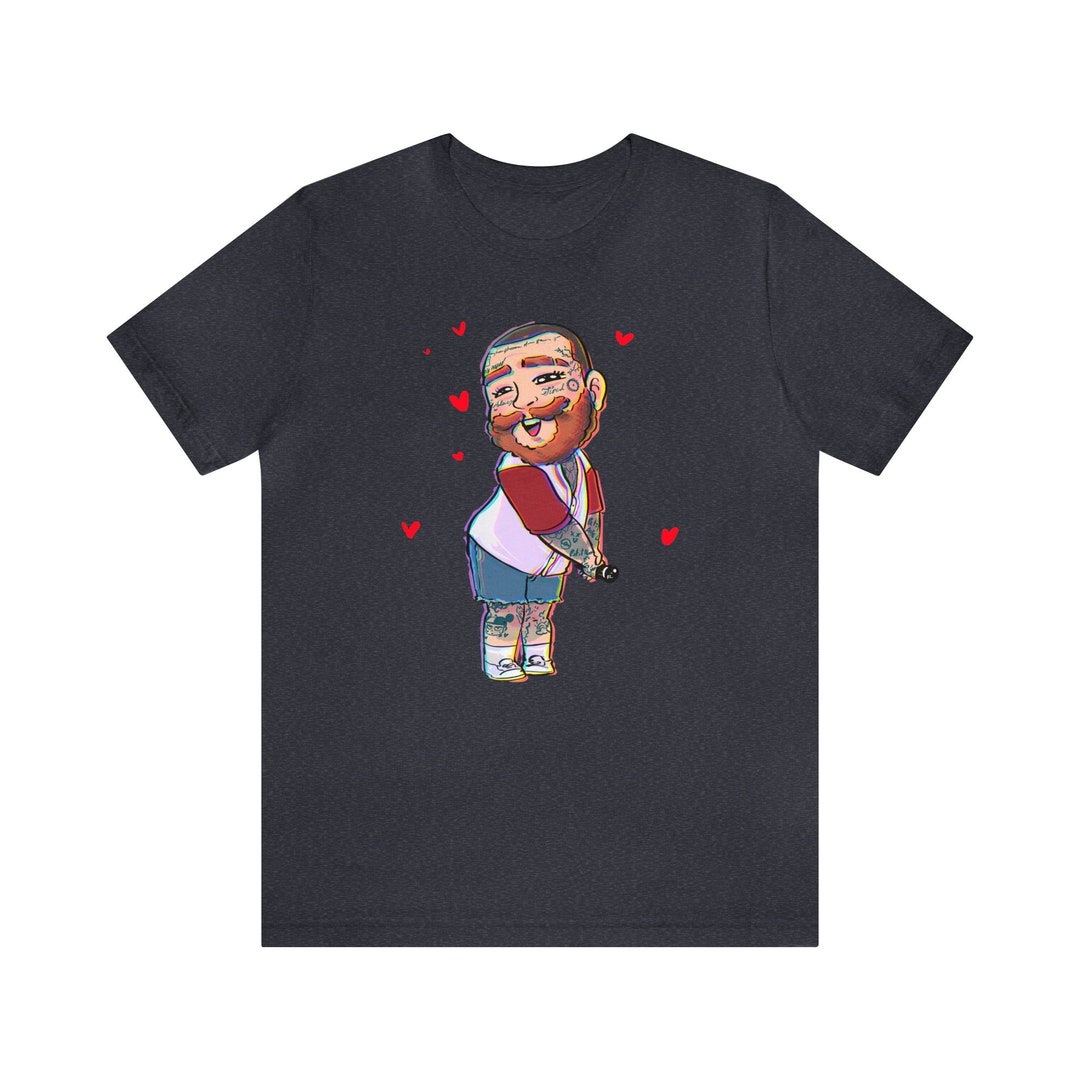Love Posty Post Malone Cartoon 12 Carat Tour Unisex Jersey Short Sleeve ...