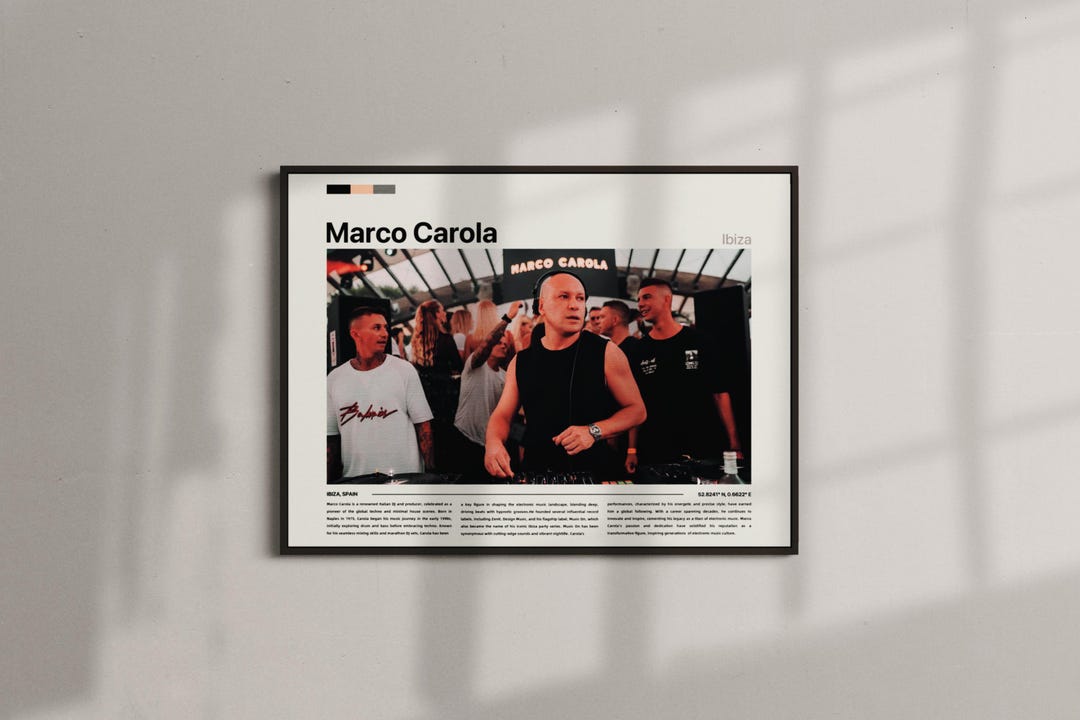 Marco Carola DJ Poster - Etsy