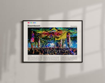 Boomtown Fair Stage With Fireworks Festival Poster - Etsy UK