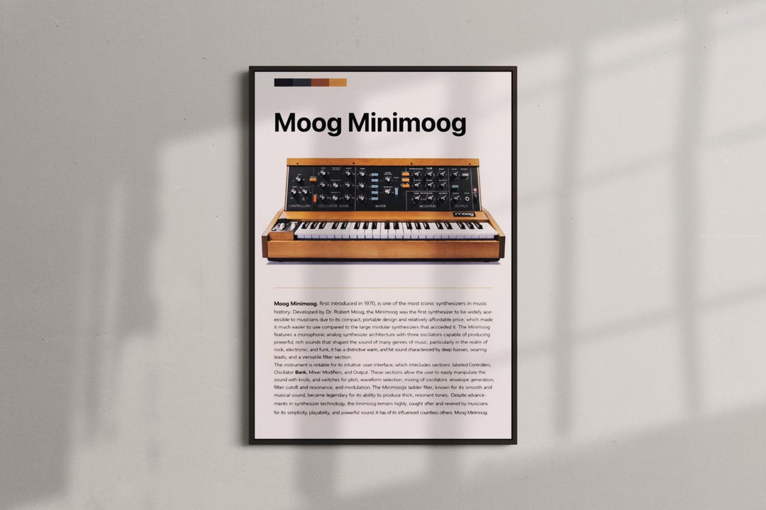 Moog Minimoog Poster - Etsy UK