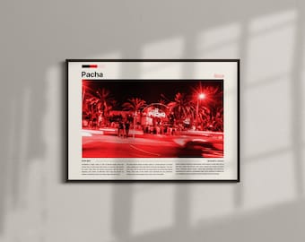 Ibiza Classics Pacha DJ Wall Art Poster Print A3 A4 A5 Rave Festival ...