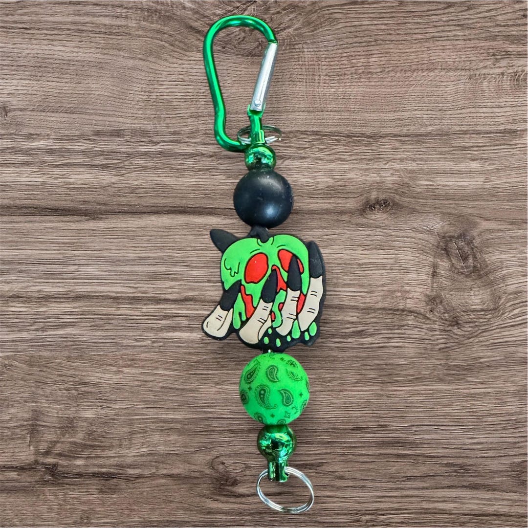 Spooky Drippy Hand Keychain • Goth Horror Bag Charm - Etsy
