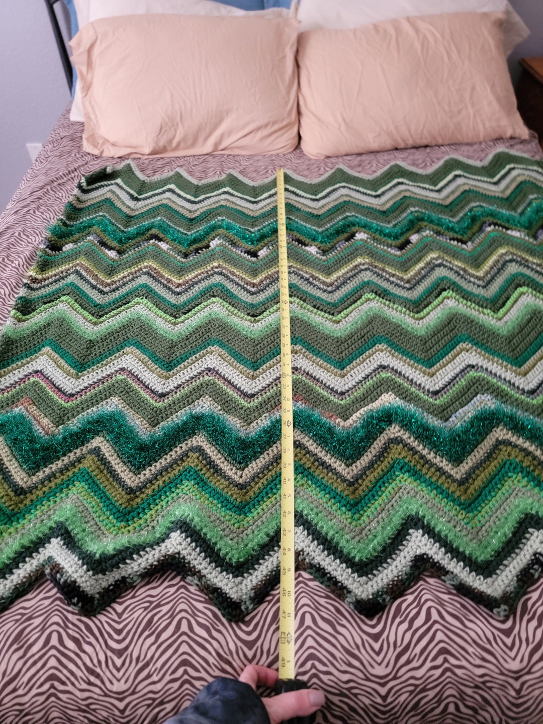 Green Zig Zag Sampler Afgan - Etsy Green Zig Zag Sampler Afgan - Etsy