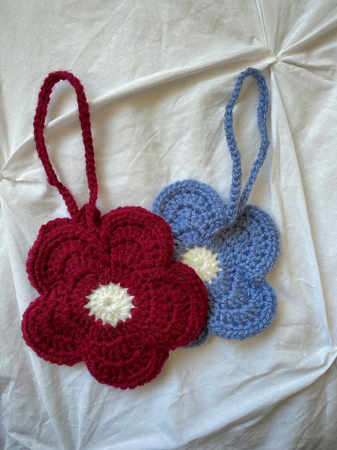 Crochet Flower Pouch for Tote Bags Cute Organizer for Bags and Purses ...