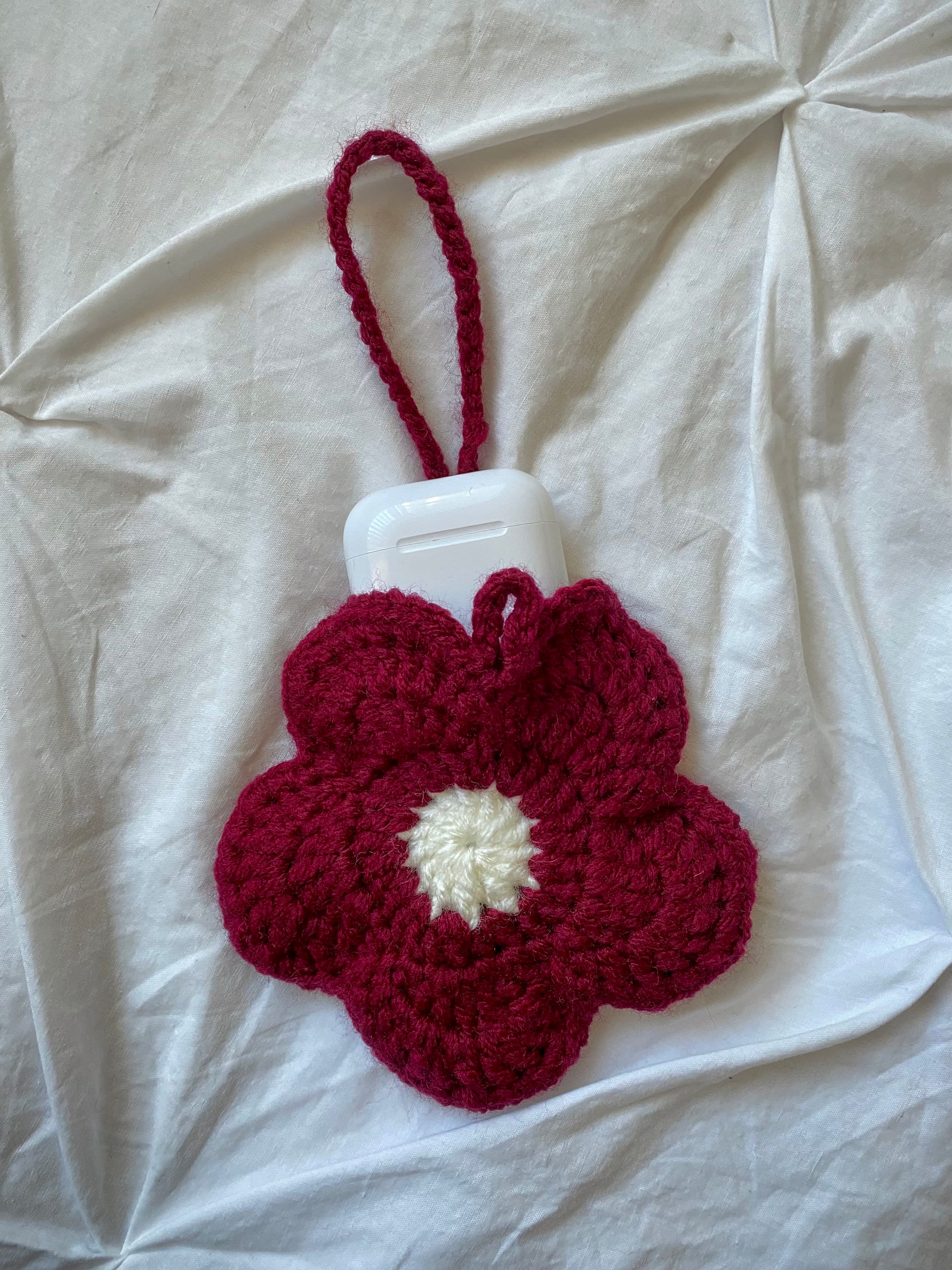 Crochet Flower Pouch for Tote Bags Cute Organizer for Bags and Purses ...