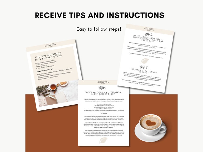 Manifestation Printable | Guided 369 Manifestation Journal | Digital ...