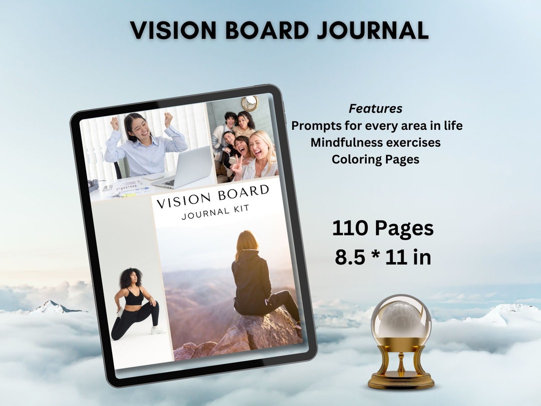Digital Vision Board Kit | Goal Setting | Printable Journal Pages ...