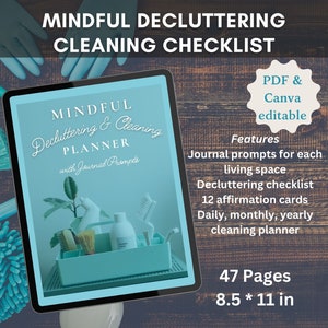 Declutter Checklist Journal Prompts Spring Cleaning Checklist Printable ...