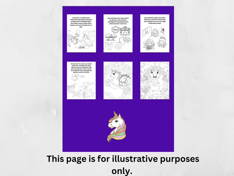 Story Coloring Pages | Unicorn & Dragon Coloring Pages | Fantasy ...