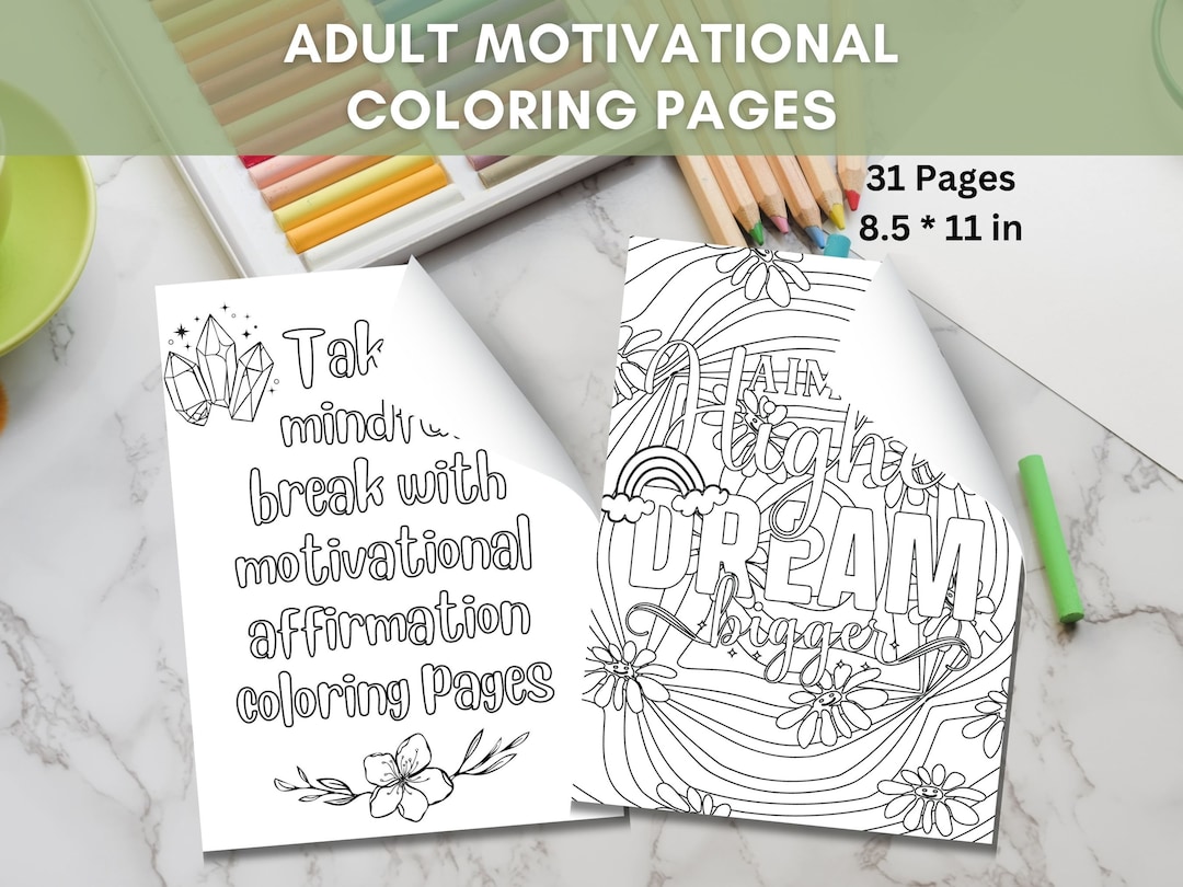 Adult Coloring Pages | Adult Motivational Quote Coloring | Printable ...