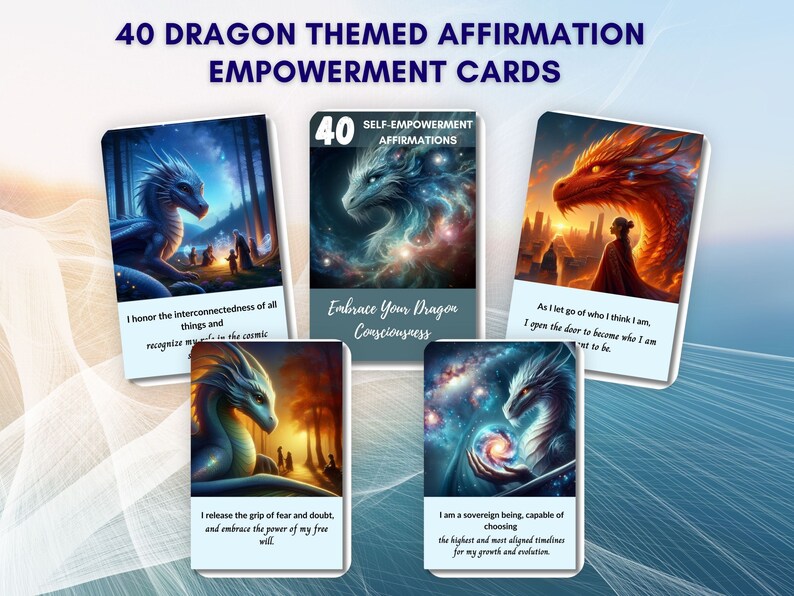 41 Printable Dragon Art Themed Affirmation Cards | I Am Affirmations ...
