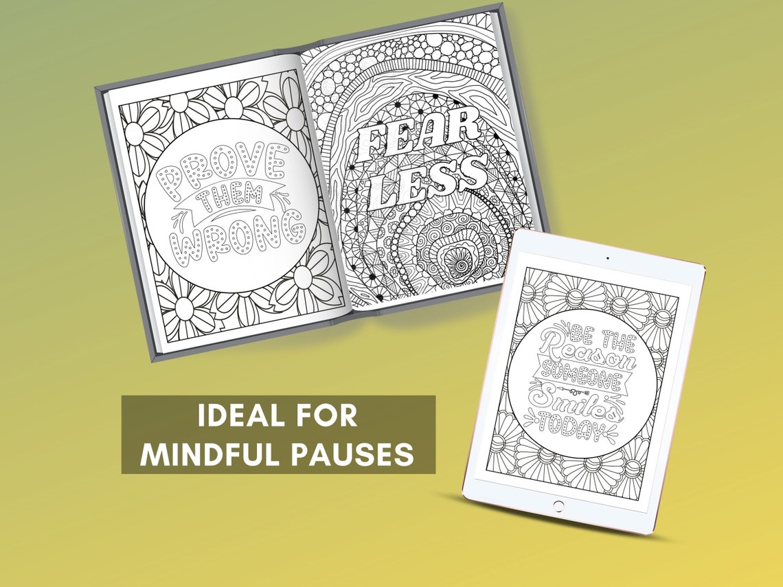 Adult Coloring Pages | Adult Motivational Quote Coloring | Printable ...