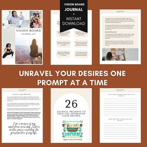 Digital Vision Board Kit | Goal Setting | Printable Journal Pages ...