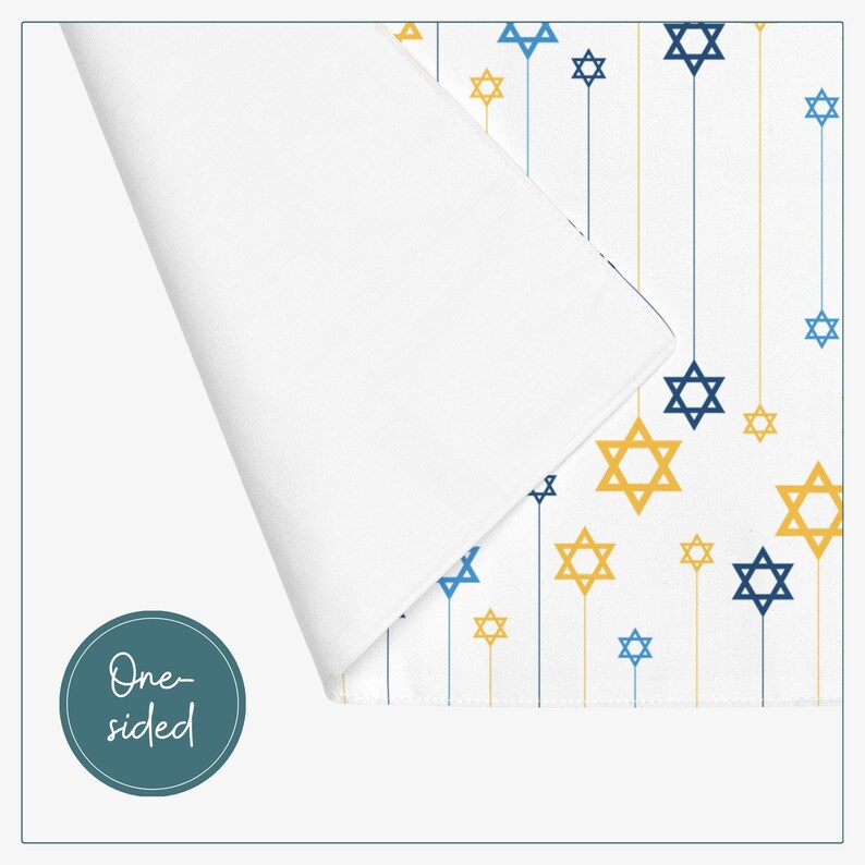 Jewish Holiday Placemat Table Setting Dinner Mat Cotton Fabric Star ...