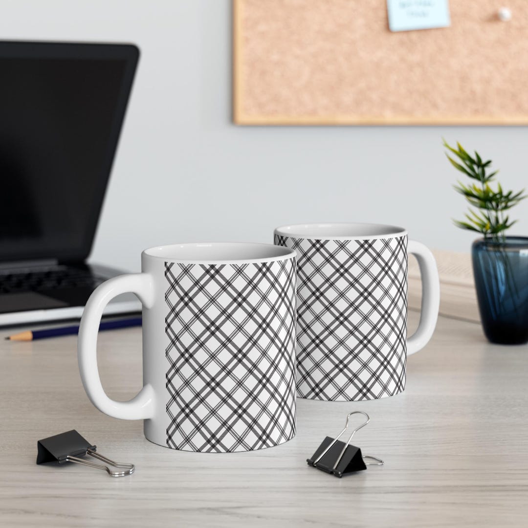 Flannel Pattern Mug Cozy Coffee Cup Warm Winter Drinkware Unique Gift ...