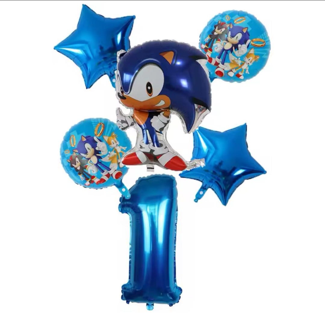 Sonic Balloons Birthday Party Decoration Age Balloons - Etsy