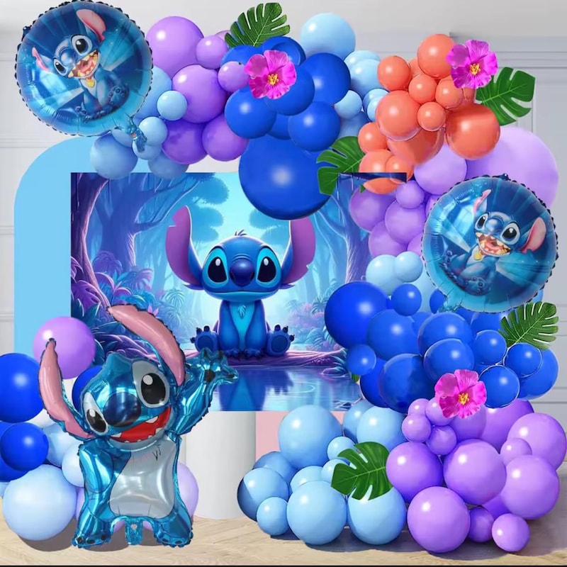 Stitch Birthday Balloons - Etsy