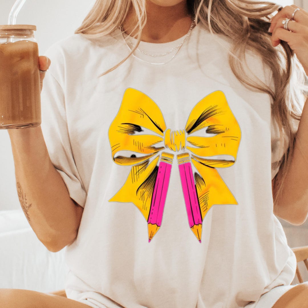 Coquette Teacher Png, Coquette Pencil Bow Png, Teach Love Inspire Png ...