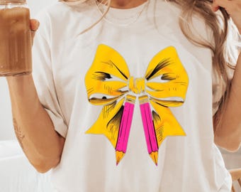 Coquette Teacher Png, Coquette Pencil Bow Png, Teach Love Inspire Png ...