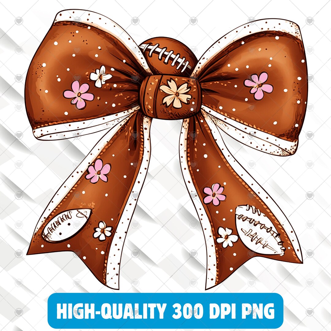 Coquette Football Png,football Bow Png, Football Mom Png, Game Day ...