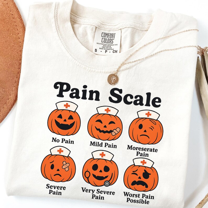 Nurse Halloween PNG: Spooky Pain Scale Pumpkin (digital Download) - Etsy