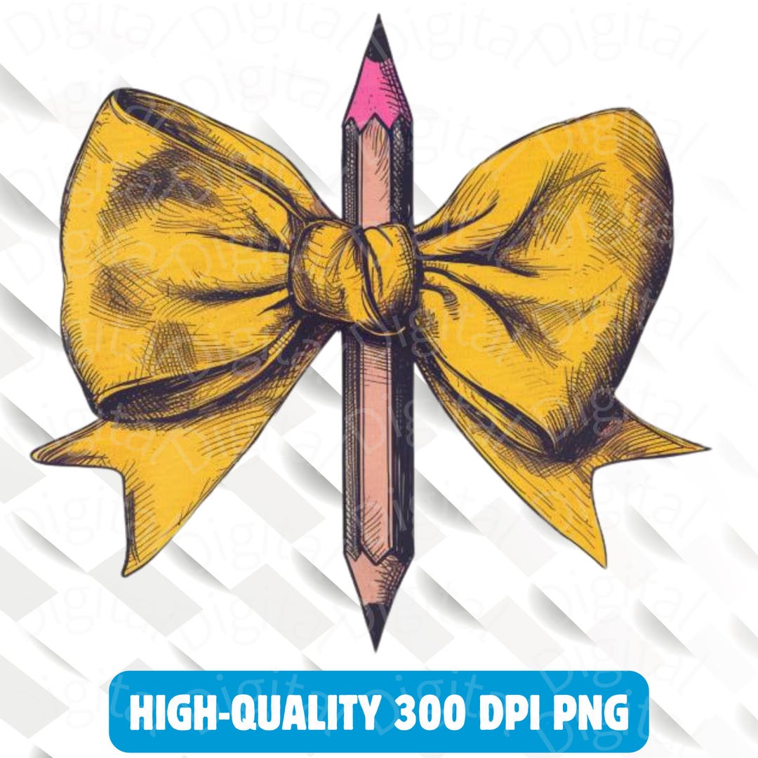 Teacher Coquette Png, Coquette Pencil Bow Png, Teach Love Inspire Png ...