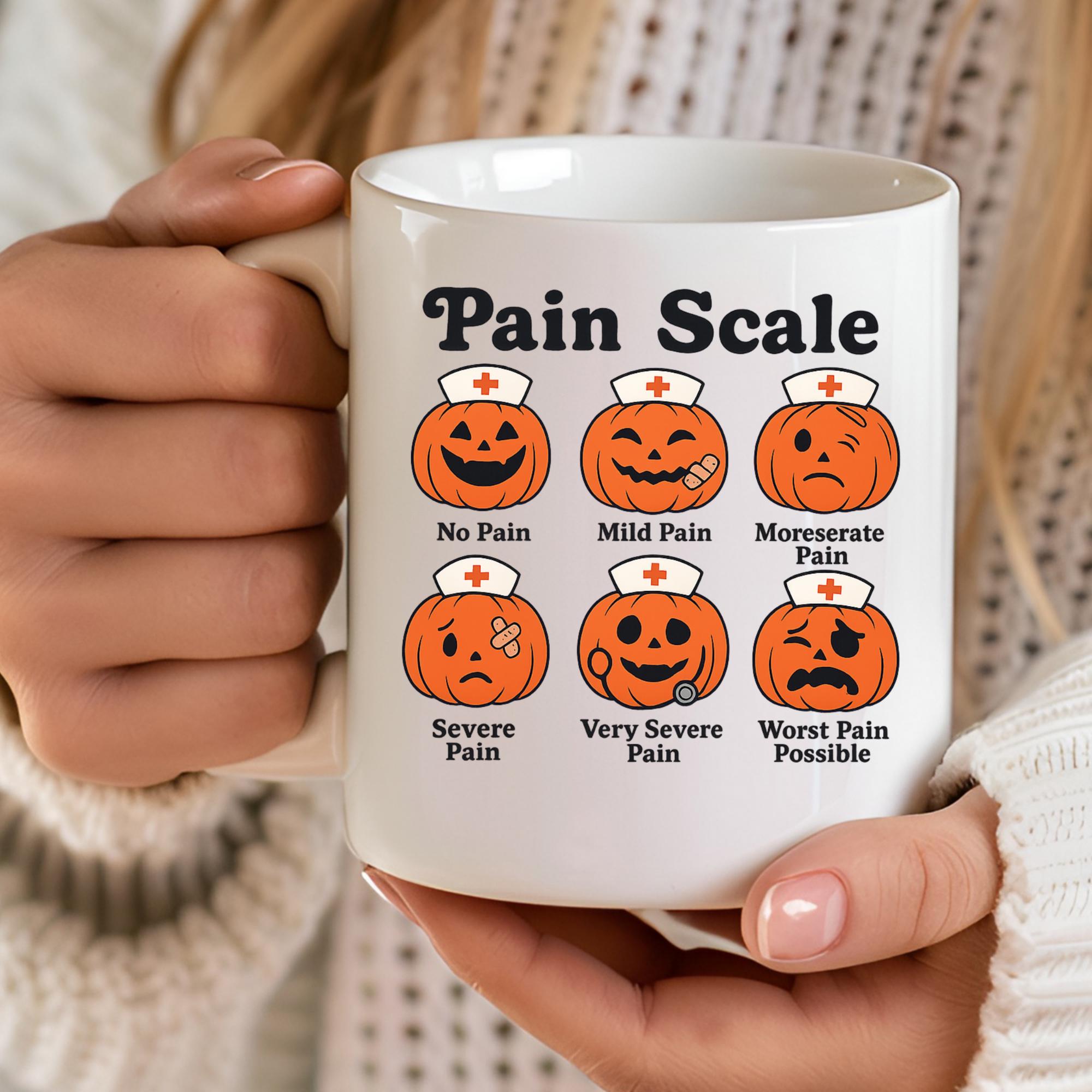 Nurse Halloween PNG: Spooky Pain Scale Pumpkin (digital Download) - Etsy