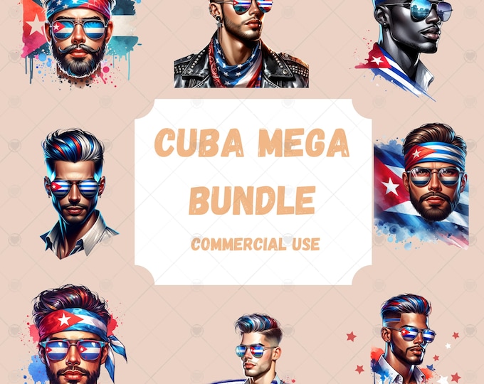 Kubanische Clipart, Kuba SVG, PNG Grafiken, sofortiger digitaler ...