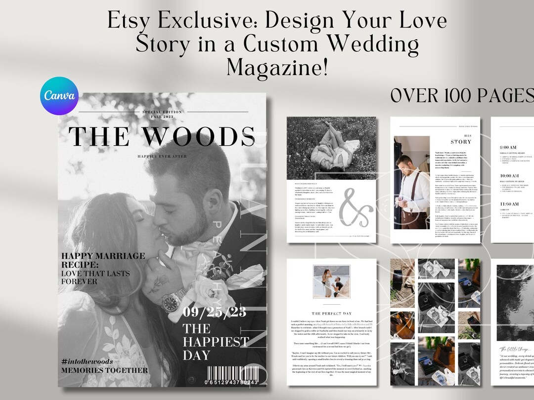 Wedding Magazine Program Template/photobook/wedding Memory Book/wedding ...