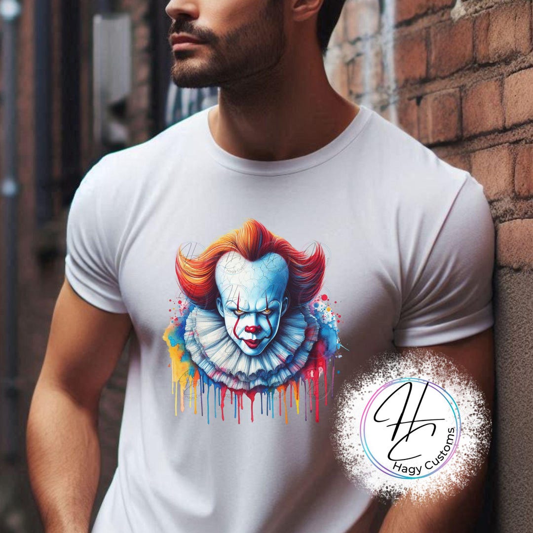 Watercolor Drip, Halloween Clown Movie, Clown, PNG, 2024, Scary Clown ...