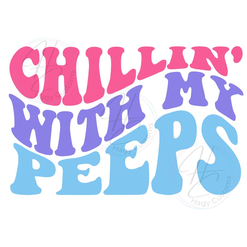 Chillin With My Peeps Easter PNG - Etsy
